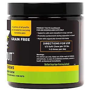 Super Snouts Chill + Out– 30 Soft Chews – Calming Chews for Dogs and Cats Help Maintain Your Pet’s Emotional Balance – Made in The USA