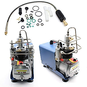 Electric PCP Air Compressor Pump,30 MPa 4500psi Portable Compressor High Pressure Air Compressor Electric Inflator PCP,Two-Stage Compression PCP Hand Air Pump
