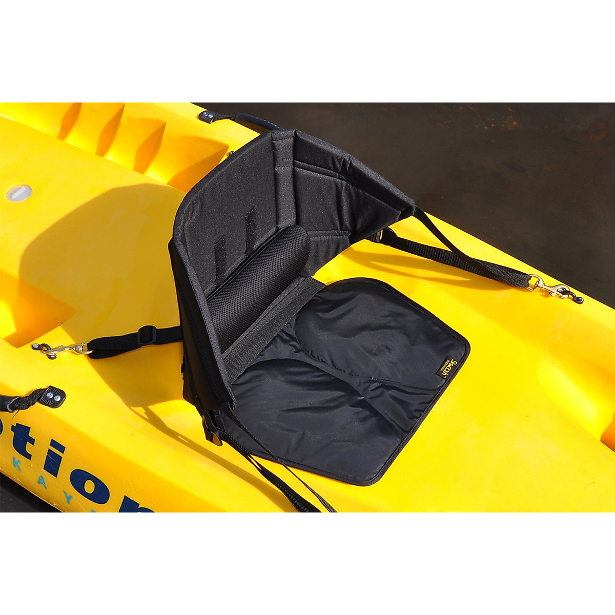 Skwoosh Kayak Comfort Mid Height Back Kayak Seat with Adjustable Lumbar Support | 13.5" tall back | Made in USA