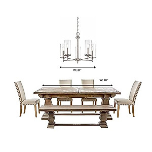 Hampton Bay 5-Light Brushed Nickel Finish Interior Chandelier