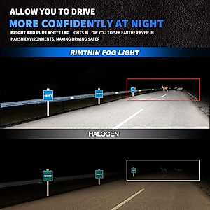 H11 Bulbs, 60W 16000LM Fog Lights, Super Bright Cool White Light Bulbs, Plug & Play, Pack of 2