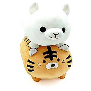 Onsoyours Cute Plush Tiger Doll Stuffed Fluffy Tiger Plush Toy Soft Animal Plush Pillow for Kids (Brown Tiger, 17.7")