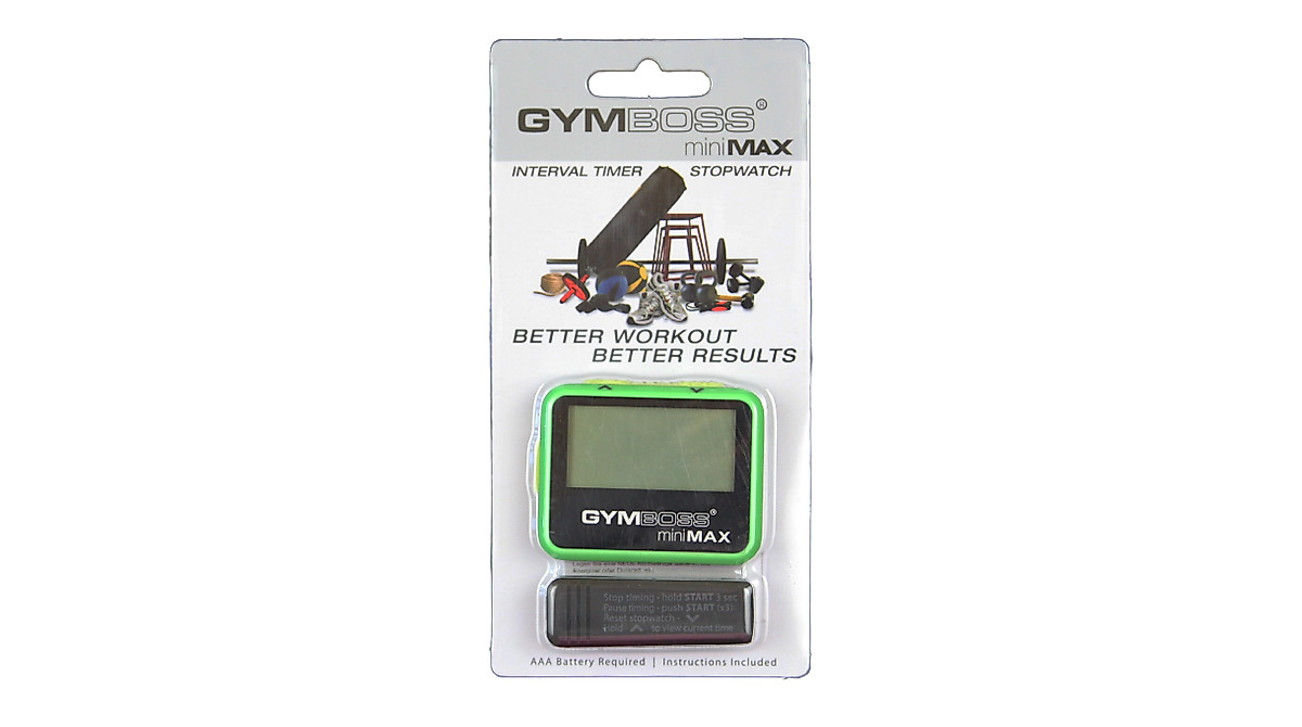 Gymboss miniMAX Interval Timer and Stopwatch - Green/Yellow SOFTCOAT ...