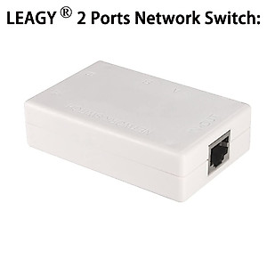LEAGY 2 Ports Network Switch Splitter Selector Hub 2-in 1-Out or 1-in 2-Out 100M