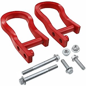 GJAUTOPARTS 84192871 Front Tow Hooks Compatible with Chevy Silverado Sierra 1500 2007-2018 Red Front Bumper Tow Hook Shackles(Pack of Pair)
