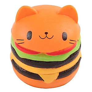 Anboor 4.5" Squishies Jumbo Slow Rising Kawaii Squishie Cat Hamburger Bread Toy
