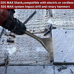 JACKCHEN 6 Inch Wide Tile and SDS-Max Shank, 6" x 15" Remove Chisel, 40Cr Steel Jackhammer Bit,Suitable for SDS-Max Rotary Hammer Drills