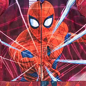 Marvel Spider-Man Little Boys Fleece Zip Up Hoodie Multicolor 7-8