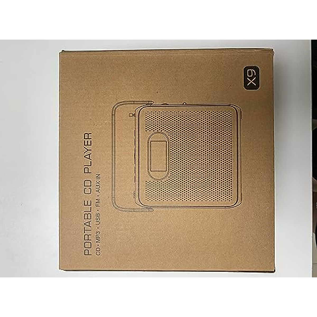 KOVCDVI CD Player Portable Bluetooth CD Player with Speakers Boombox CD Walkman FM Radio CD Player for Home with LCD Display Handle Design Support USB AUX Playback Headphone Jack