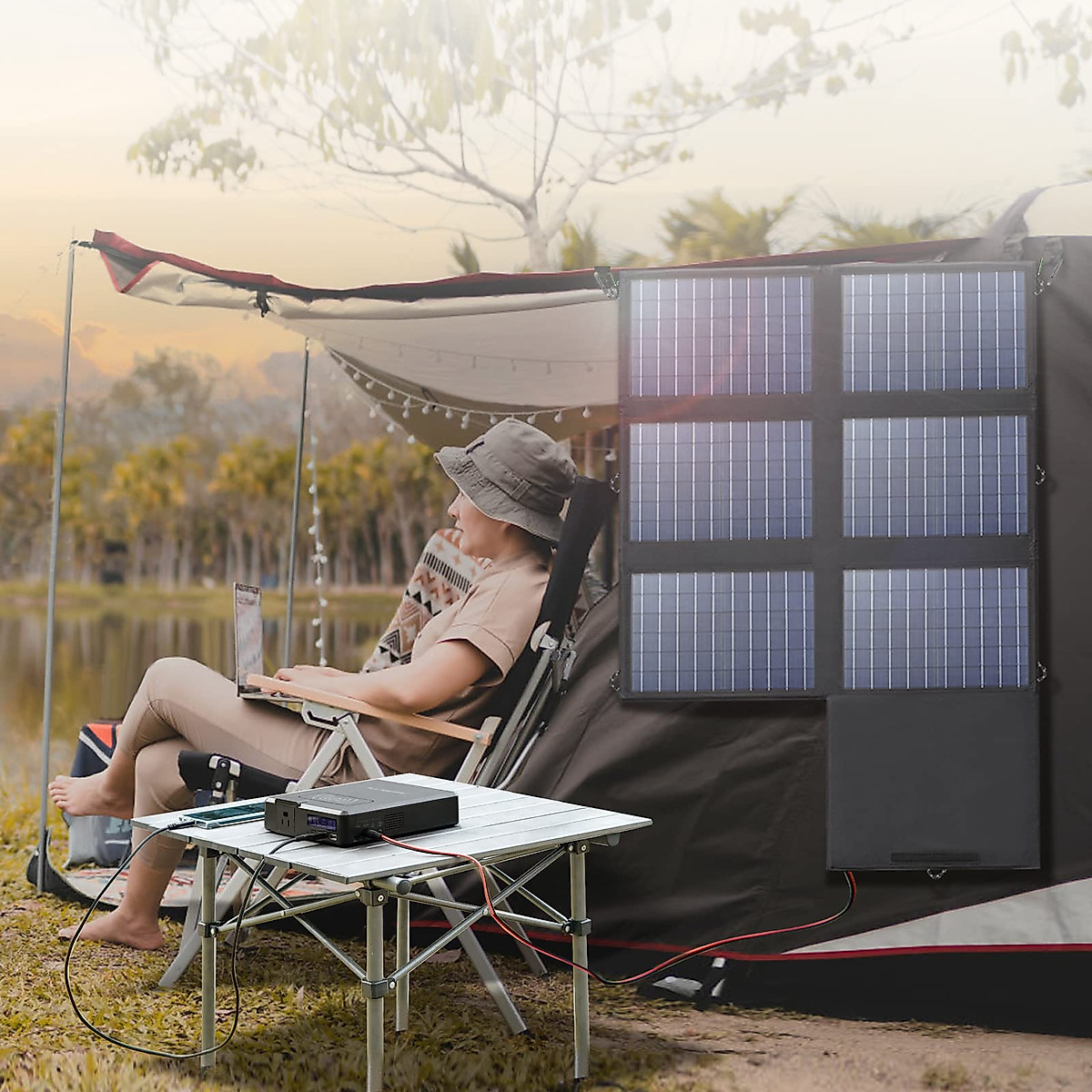 ALLPOWERS S200 Portable Power Station with SP026 Portable Solar Panel Included, 200W 154Wh Solar Generator with 60W Foldable Solar Panel, Solar Backup Power for Home Use RV Camping Emergency