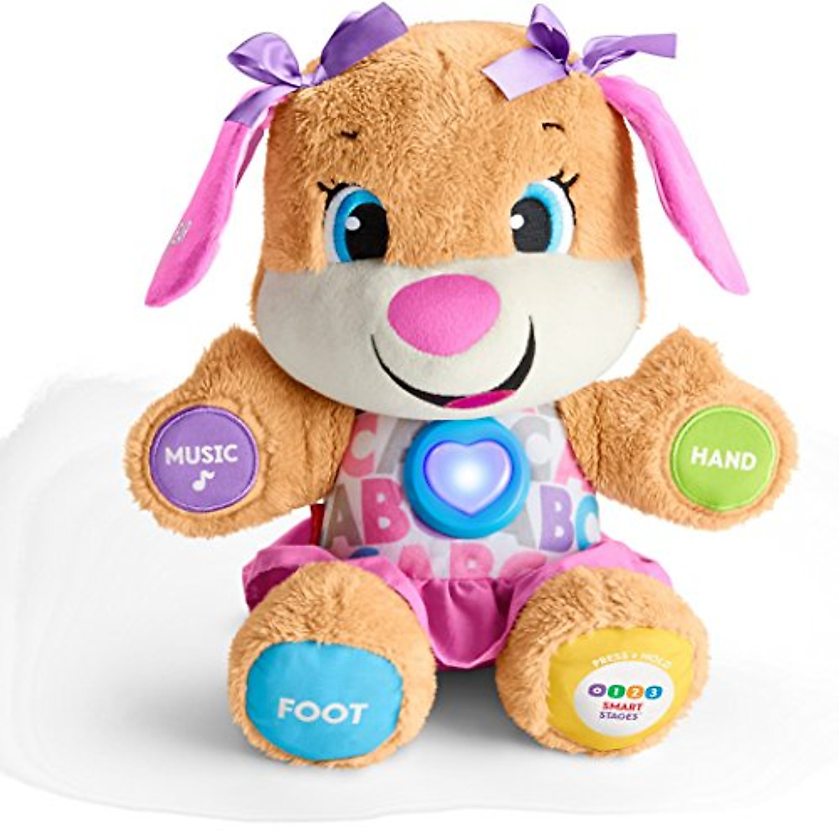 Fisher-Price Laugh & Learn Baby & Toddler Toy Smart Stages Sis Interactive Plush Dog With Music Lights & Learning Content For Ages 6+ Months