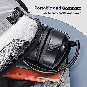 Ear Protection for Shooting, Noise Cancelling Headphones for Autism, Adjustable Noise Cancelling Ear Muffs for Adults, Earmuffs Hearing Protection for Shooting Range, Effective Shooting Ear Protection