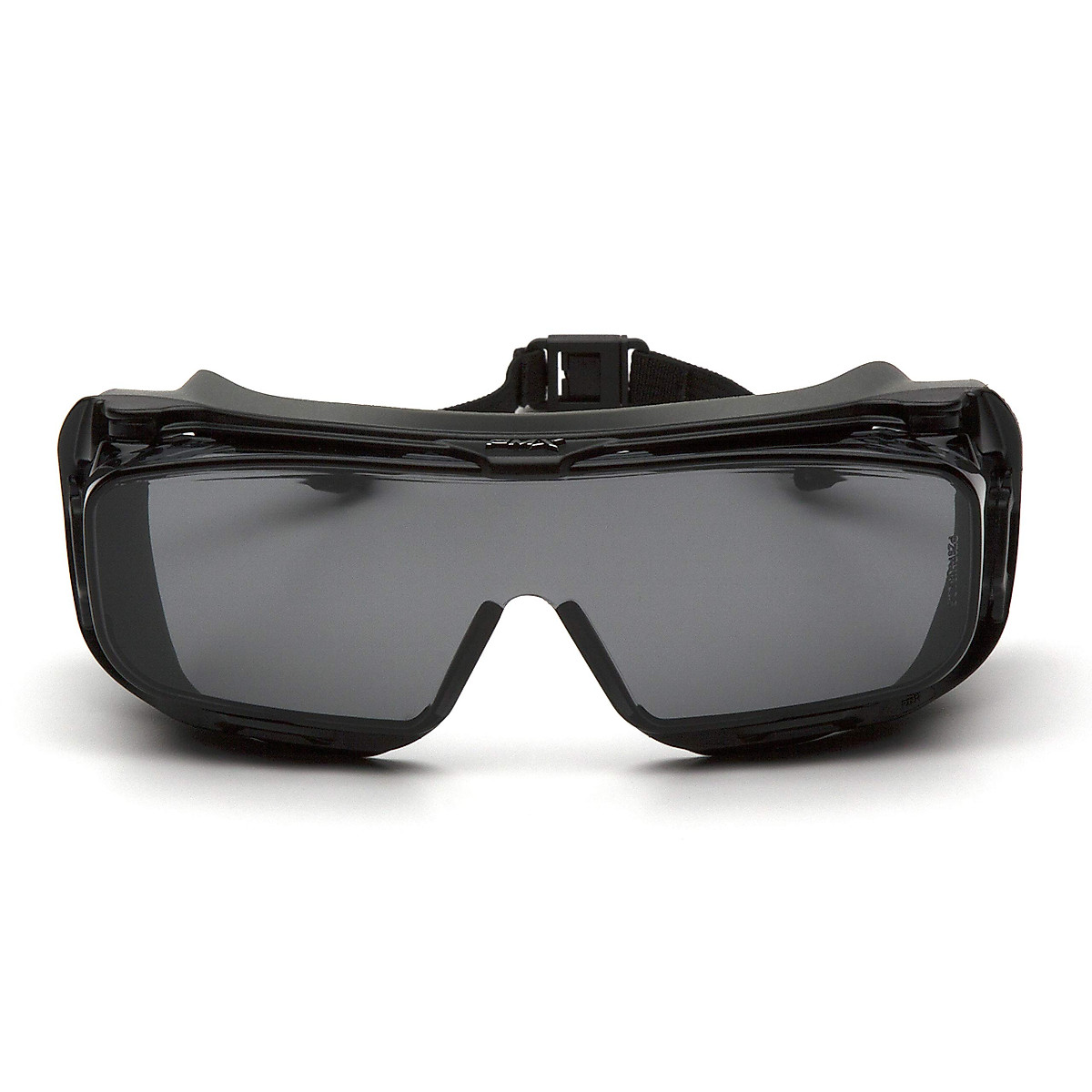 Pyramex Cappture Over Prescription Safety Glasses, Gray H2MAX Anti-Fog Lens w/Rubber Gasket