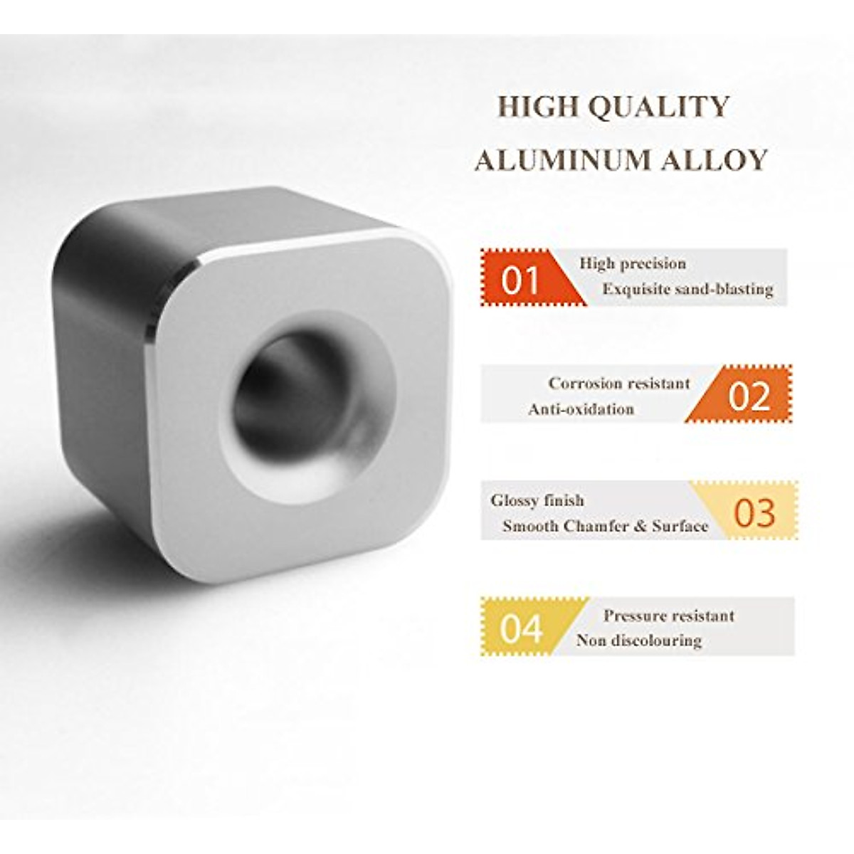 Coideal Silver Pen Stand Holder Aluminum, Mini Toothbrush Stand Base Single Hole for Fountain Pen, Office