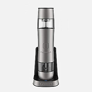 Cuisinart SG-3 Rechargeable Salt, Pepper and Spice Mill Mini Prep Plus Food Processor, Stainless Steel