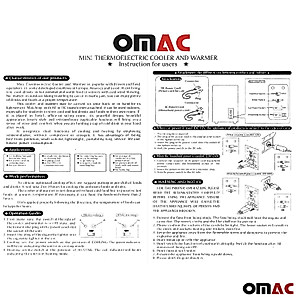 OMAC Mini Fridge 4 Liter AC/DC Power, 12V, Portable, Thermoelectric Cooler and Warmer Personal Refrigerators, Blue
