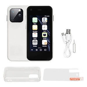 Unlocked Smartphone,Mini Smartphone,Portable Phone 2.5inch HD Touchscreen Lightweight Cell Phone,1GB RAM 8GB ROM Mini Smartphone for Students(Pearl White)