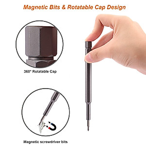 Precision Screwdriver Set, 24 in 1 Magnetic Driver Bit Set, Mini Pocket Screwdriver Repair Tool Kit with Storage Case for Electronics/Smartphone/Tablet/PC/Eyeglasses