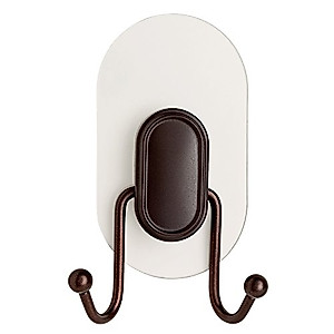 Franklin Brass 193235-CBZ IncrediGrip (No Drill) Double-Pronged Hook, Classic Bronze (2-Pack)