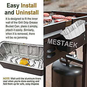 MESTAEK Grease Cup Liners (50 Pack), Compatible Replace Blackstone Griddle Drip pan Liners for 36" 30" 28" 22" 17" Griddles, Disposable Aluminum Foil Catch Grease Pan, BBQ, Baking, Cooking, Roasting