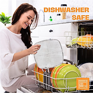 Stainless Steel Splatter Shield 2 Pack Air Fryer Foodi Accessories Replacement Parts for Ninja Foodi AG300, AG300C,AG301C, AG302