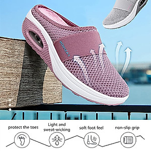 Ifuloves Air Cushion Slip Walking Shoes Slip for Women On Walking Shoes Orthopedic Diabetic Walking Shoes Women's Casual Shoes (Khaki,40)