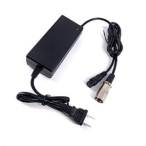 24V29.4V1.5A2A 3 Prong 3-pin XLR Connector Battery Power Charger for Razor Go-Go Elite Traveller Plus HD US, Ezip Mountain Trailz, Jazzy Power Chair Charger, Pride Mobility