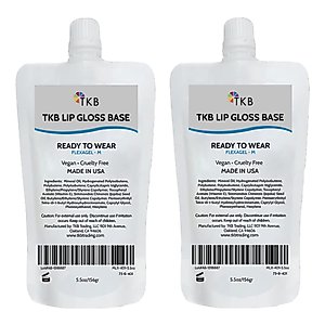 TKB Lip Gloss Base (Flexagel M) | Ready-to-Wear| Moisturizing, High Shine, Crystal Clear, Vegan and Cruelty free| Made in USA. (11 oz (2 of 5.5 oz bag))