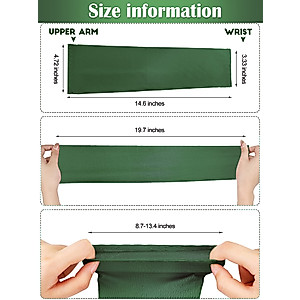 Bememo 12 Pairs Unisex UV Protection Sleeves Long Arm Cooling Cover Sleeves