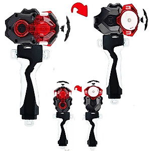 CombatGyro B-184 Launcher LR Bay Blades Toy DB B-191 Prominence Phoenix Tapered Metal Universe-10 Starter Set Grip Metal Fusion Bey Battling Tops Burst Gaming Toy Gift for Boys Age 4-7 8-12+