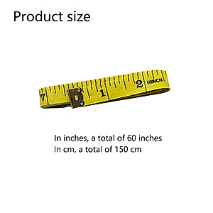 4 Pack Soft Tape Measure Double Scale body sewing Flexible Ruler for Weight Loss Medical Body Measurement Sewing Tailor Craft Vinyl Ruler, Has Centimetre Scale on Reverse Side 60-inch