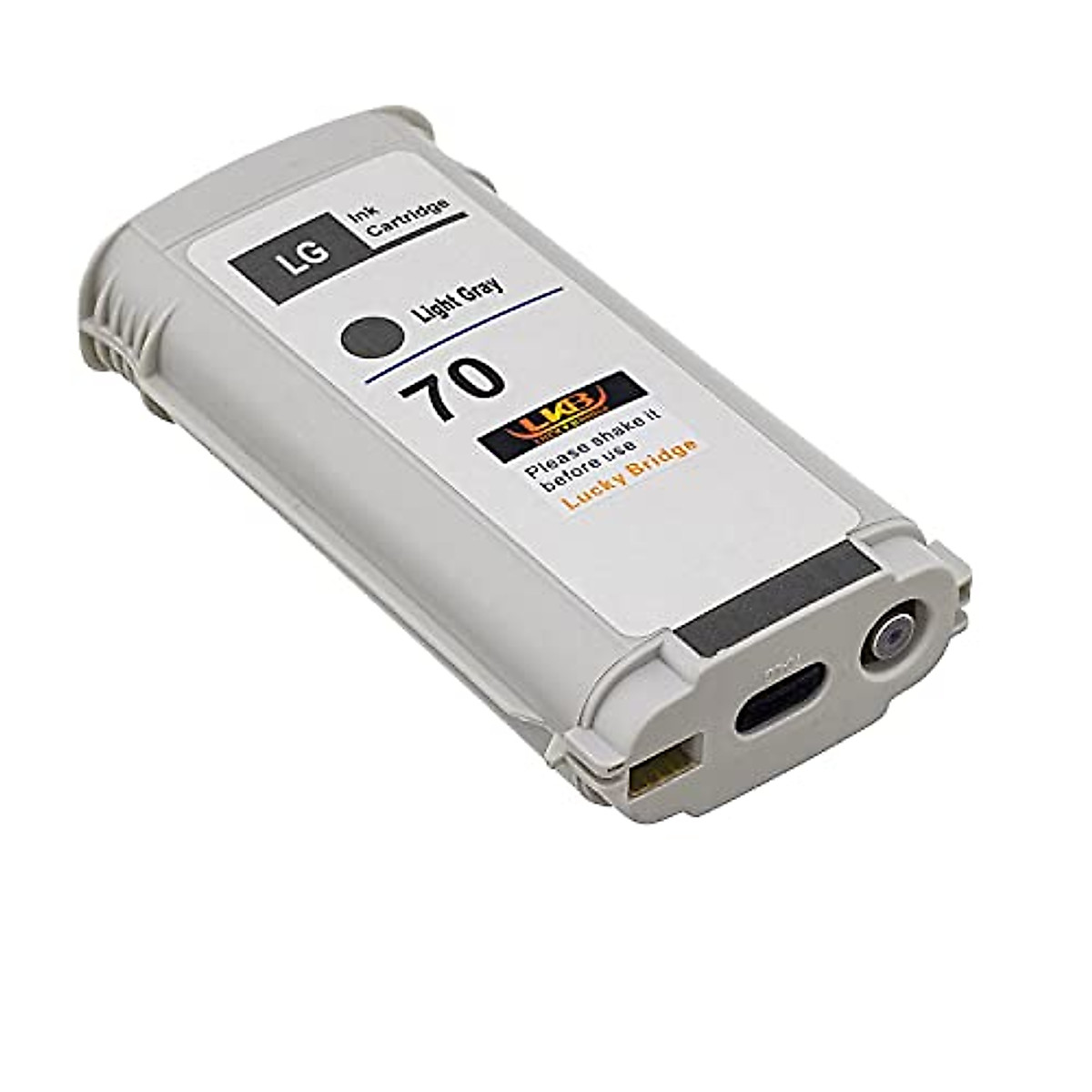 LKB Compatible HP70LG Light Gray Ink Cartridge Replacement with 130ML Use with HP Designjet Z2100 Z5200 Z3200 Z3100 Z5400 ( HP70LG ) –US