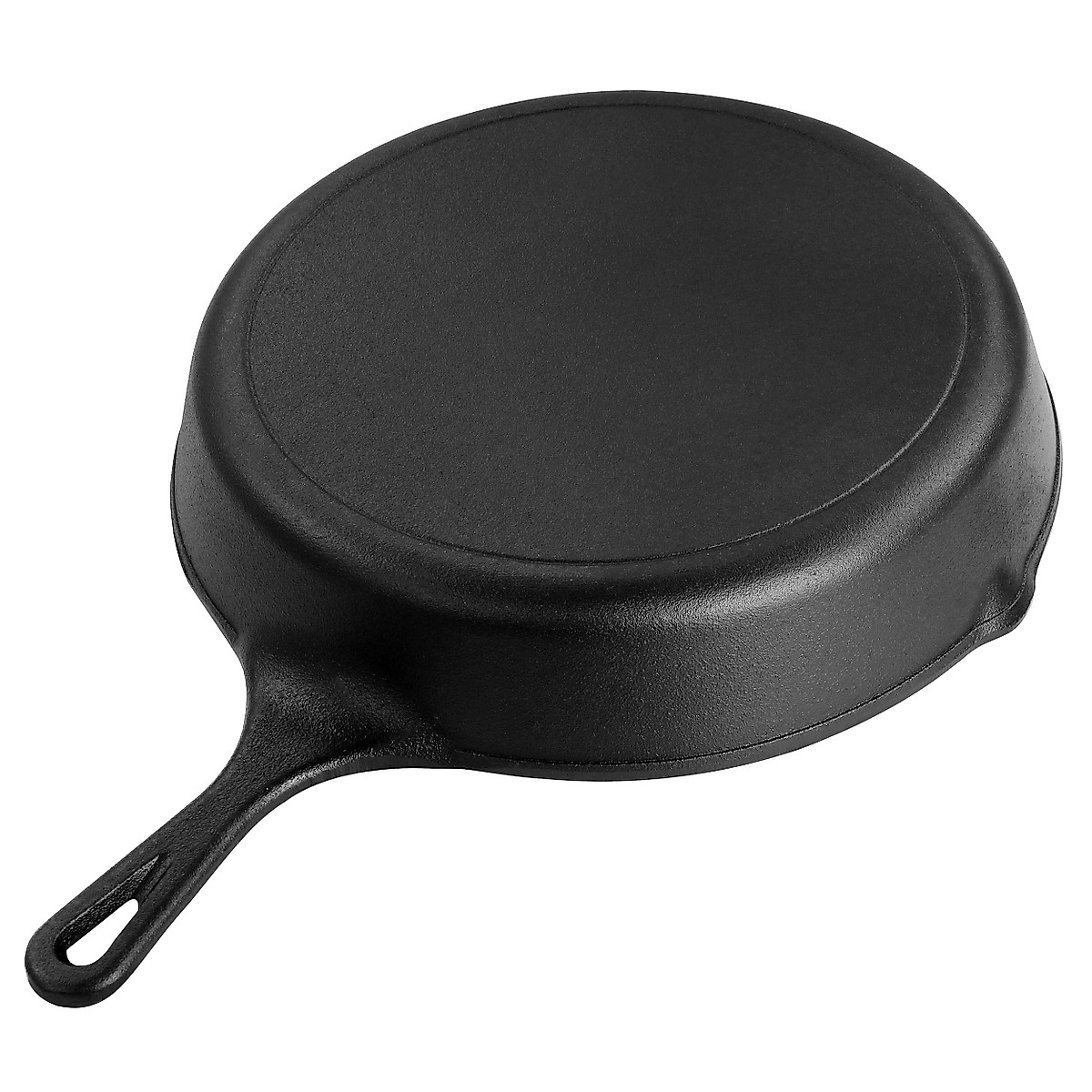 MegaChef 12 Inch Round Preseasoned Cast Iron Frying Pan in Black, MCCI