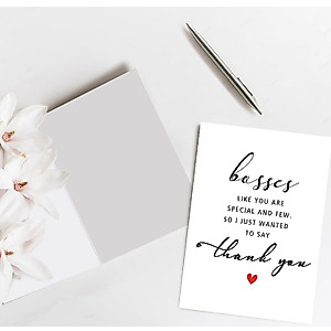 Unique Boss Thank You Card from Employee Staff Coworkers, Lovely Bosses Day Cards from Group, Funny Thank You Card Gifts for Boss Leader Chief, Boss Appreciation Card Gifts for Him Her Women Men