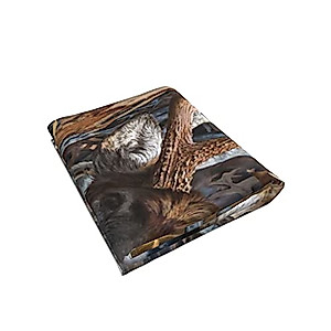 QICENIT Camo Buck Deer Hand Towel Ultra Soft Highly Absorbent Decorative Bathroom Face Towels for Kitchen Hotel Gym Spa(15.7" X 27.5")