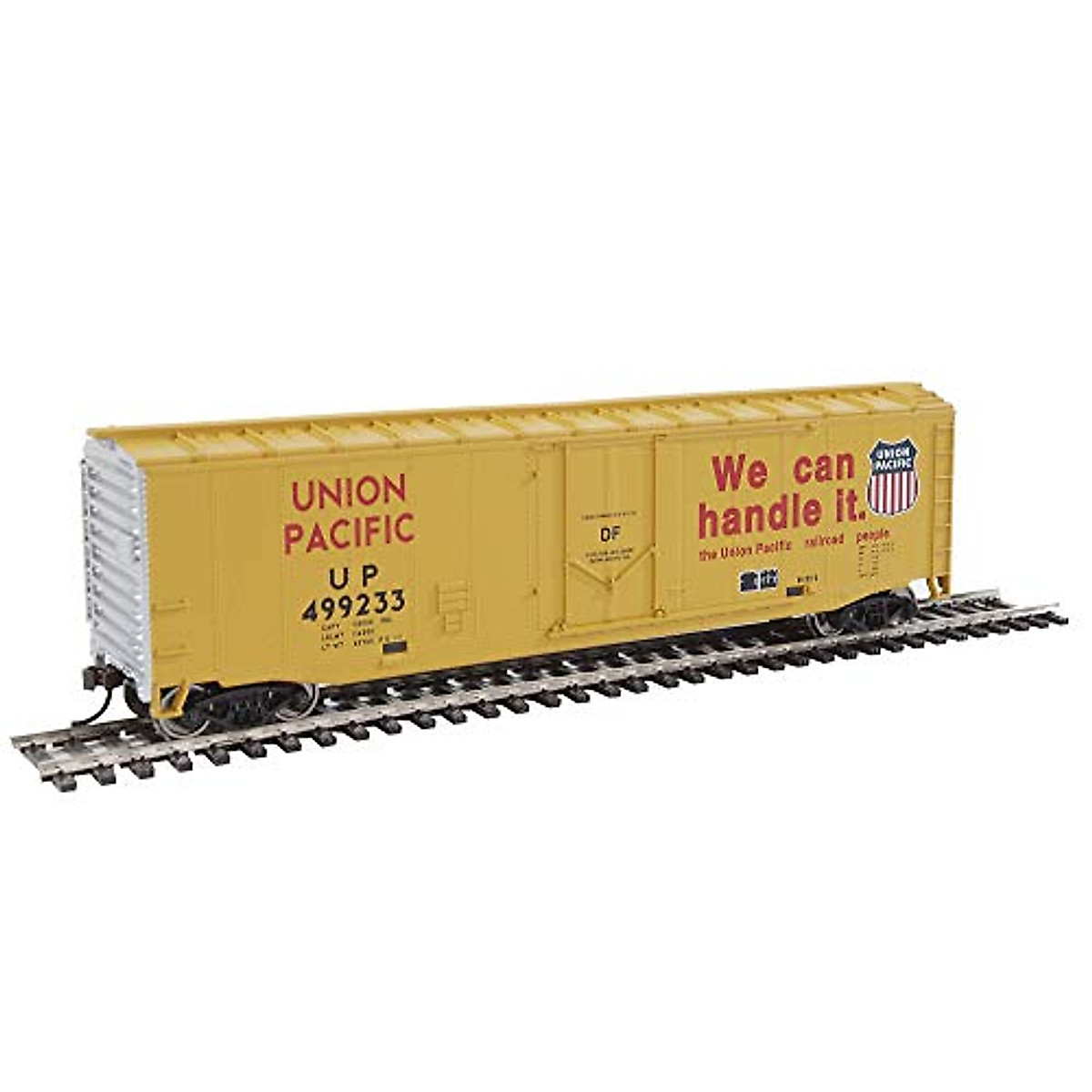 Walthers Trainline HO Scale Model 50' Plug-Door Boxcar with Metal Wheels Union Pacific