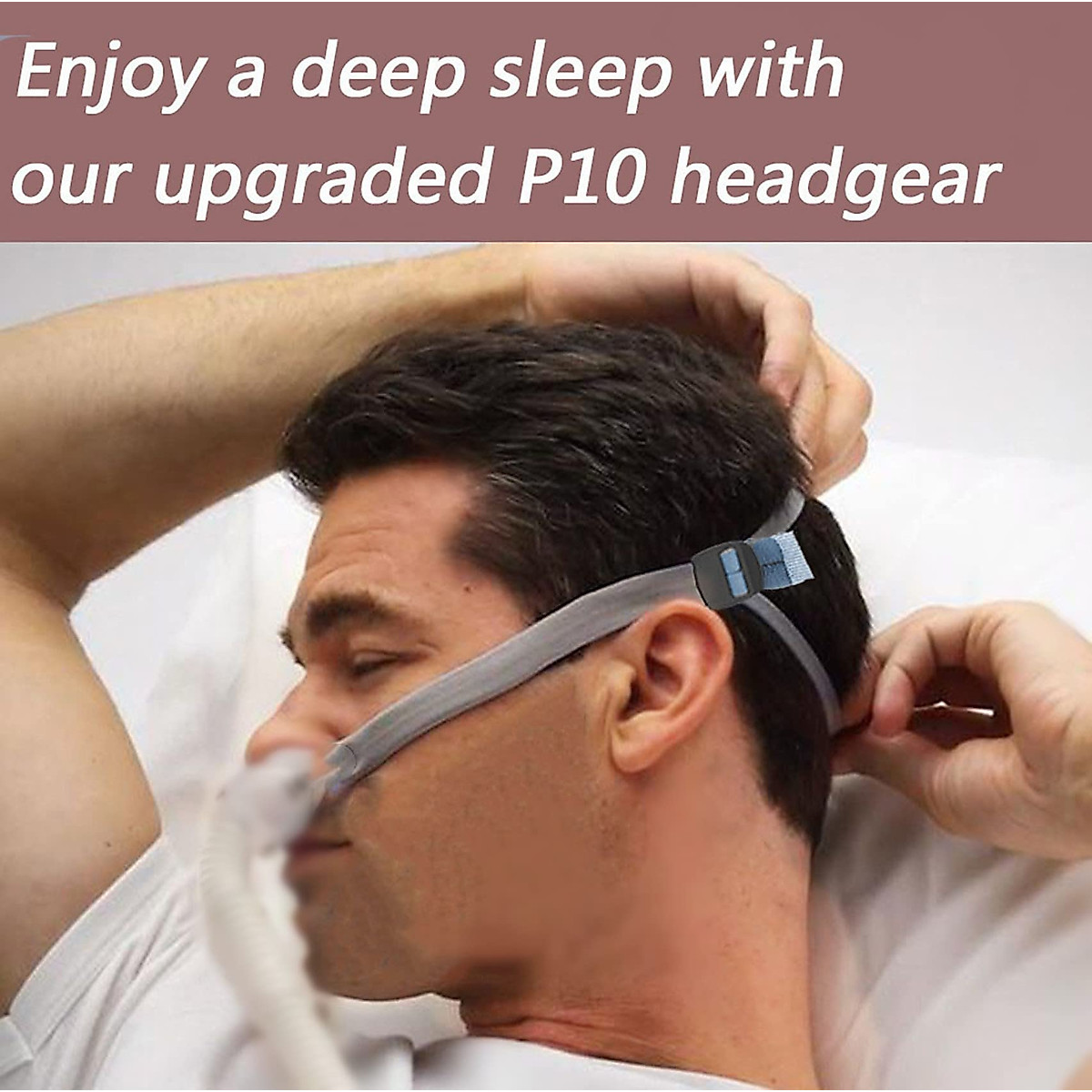 1 Pack Advanced Upgraded P10 Replacement Headgear Strap Compatible with ResMed Airfit P10/N30, Fully Adjustable Quick-fit Design Premium Durable Elastic Soft Material