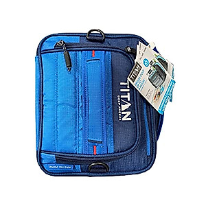 Titan Deep Freeze Expandable Lunch Box with 2 Ice Walls, Blue,Gray, Black, 14x14x14