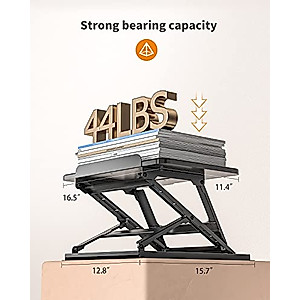 HUANUO Adjustable Laptop Stand for Desk, Adjustable Height Laptop Riser - Easy to Sit or Stand with 9 Adjustable Angles, Portable Computer Stand Fits 15.6 Inch Laptop & Notebook