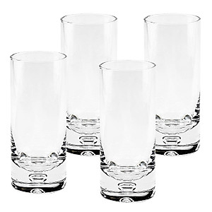 Badash Galaxy Crystal Highball Glasses - 4-Piece Set 13-Ounce Mouth-Blown Tall Cocktail Glasses & Mixed Drinks Glass Tumbler - Fine Lead-Free Crystal Glassware