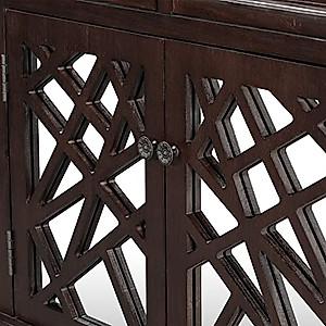 Rhomtree 30.3'' Kitchen Sideboard Buffet with Doors, Drawers and Adjustable Shelf, Storage Cabinet Wood Accent with Durable Wooden Build Large Storage Space Buffet Ample Storage Space (Brown)