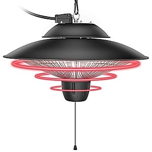iPower Simple Deluxe Ceiling Mounted Patio Outdoor Heater for Balcony, Courtyard,With Overheat Protection