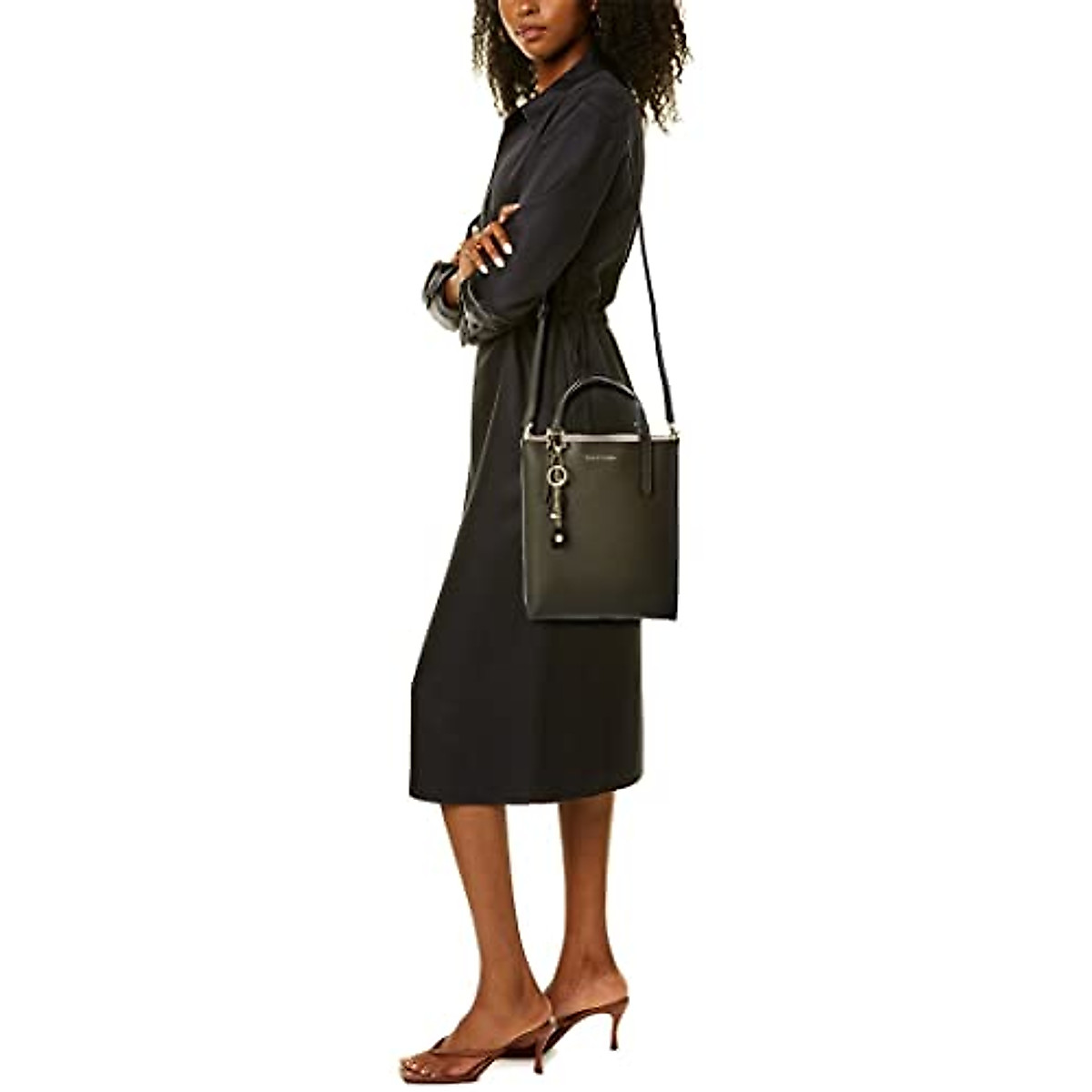 Zac Posen Small Floral Garden Leather Tote Crossbody, Green