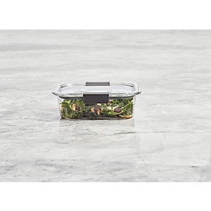 Rubbermaid Brilliance Food Storage Container, Medium, 3.2 Cup, Clear 1991156