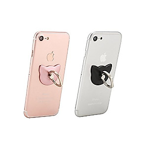 Cell Phone Finger Ring Holder, Universal Smartphone Bracket Animal Cat Ring Grip Kickstand for iPhone X 8 8S 7 Plus 6 6S 5 5C 5S, Samsung Galaxy S8 S7 Edge S6 Note 8 5, Tablet, (4PCS)