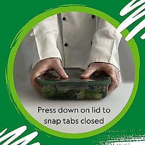 MyGo Container Small To-Go 3-Compartment Food Container, 8" x 8" x 2-1/2", Reusable, Microwave Safe, Smoke/Blue