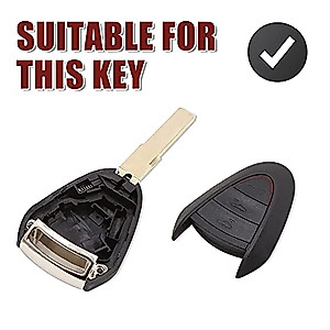 uxcell 3 Buttons Blank Key Fob Remote Control Case Shell Replacement for Porsche Boxster 987 Cayman 911 997