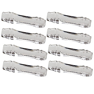 8 Piece Fashion Transparent Glass Chopstick Rest Spoon Fork Knife Holder (bamboo)