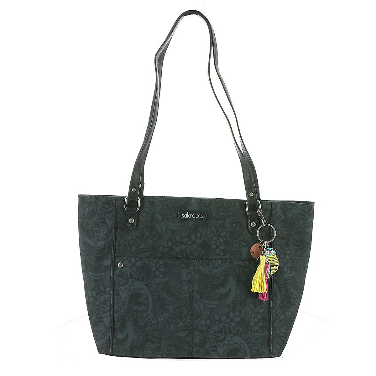 Sakroots womens Bag in Eco-twill, Large & Roomy With Zip Closure, Sustainable Durable Design, Lining Made fro Tote, Black Spirit Desert, One Size US