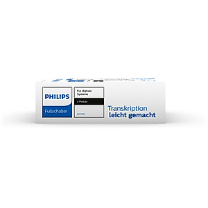 Philips ACC2330 4-Pedal Foot Control for Digital Systems for Professional Dictation with Toe Touch Control